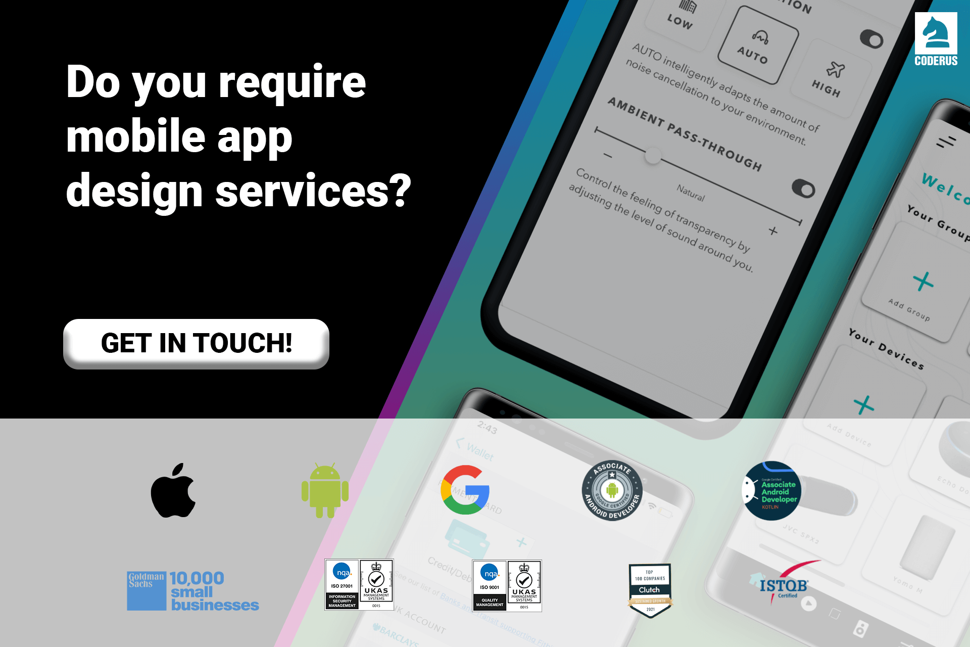 Mobile App Design Agency | Coderus Designers